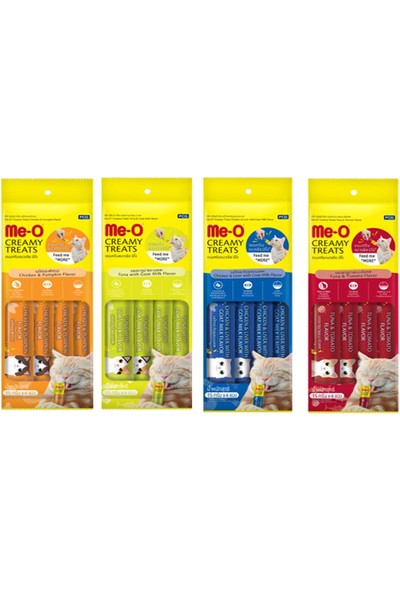 Me-O Karışık Sıvı Kedi Ödülü x 4 Çeşit