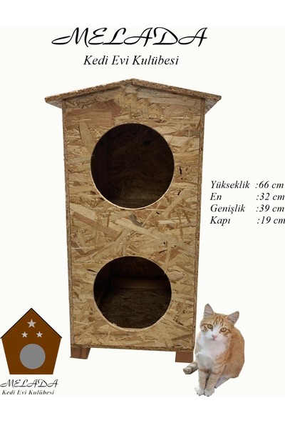 Melada Mobilya Sokak Hayvanları Kedi Evi (Dublex 1) Melada Mobilya Sokak Hayvanları Kedi Evi (Dublex 1)