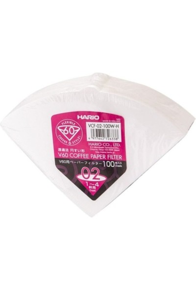 Hario V60 02 Kahve Filtresi Kağıdı 100'lü