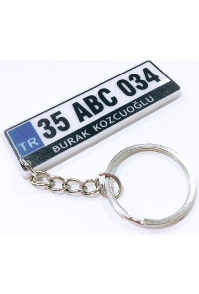 Artı Baskı Atölyesi Kişiye Özel Isim Yazılı Tr Plaka Anahtarlık