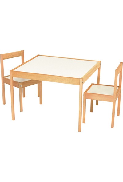 Edu Dizayn Seya Ahşap Çocuk Çalışma Masası Masa Sandalye Takımı Ahşap Çocuk Masası