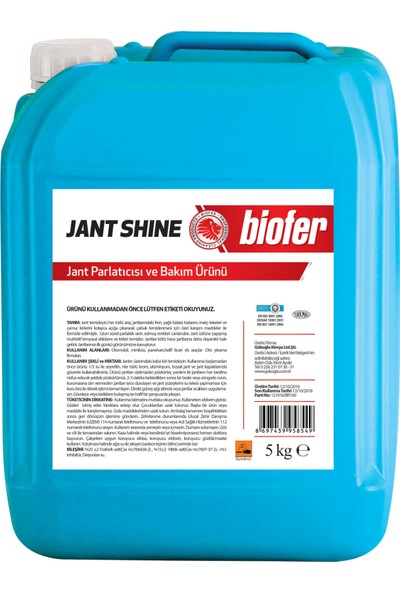 Biofer Jant Shine Parlatıcı ve Bakım Ürünü 5 kg