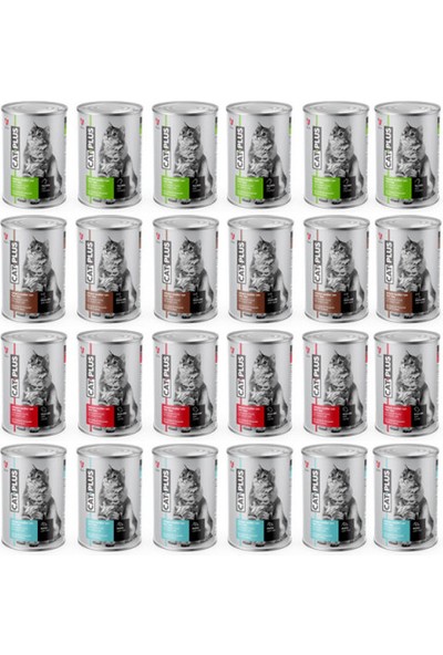 Catplus Karışık Kedi Konservesi 415 Gram x 24'lü Catplus Karışık Kedi Konservesi 415 Gram x 24'lü