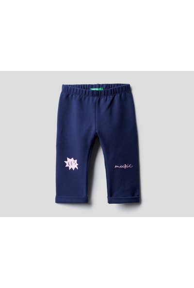 Benetton Yazı Yıldız Baskılı Tayt