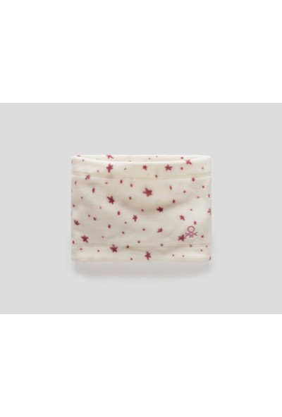 Benetton Logolu Desenli Polar Boyunluk