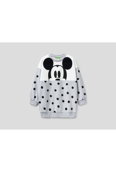 Benetton Mickey Mouse Baskılı Sweatshirt