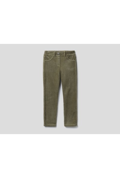 Benetton Renkli Kadife Jegging