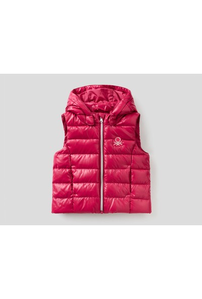 Benetton Logolu Dolgulu Yelek