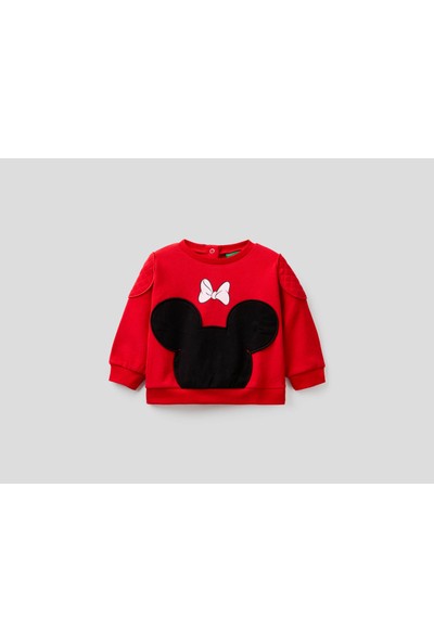 Benetton Minnie Mouse Kapitone Sweatshirt
