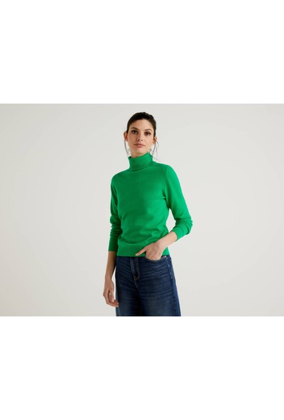 Benetton Dik Yaka Merino Kazak