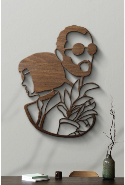 Kusva Ahşap Çift Dekoratif Tablo