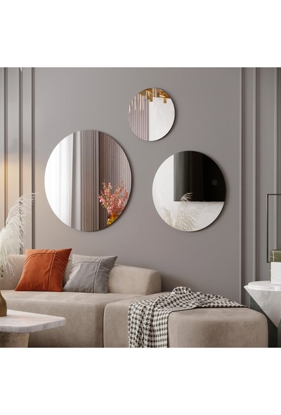Camex Store Camex 30-45-60 cm Yuvarlak Ayna Takımı Camex Store Camex 30-45-60 cm Yuvarlak Ayna Takımı