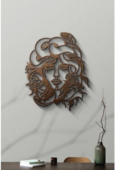 Kusva Ahşap Medusa Dekoratif Tablo