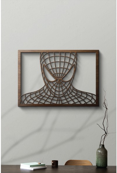 Kusva Ahşap Spiderman Dekoratif Tablo