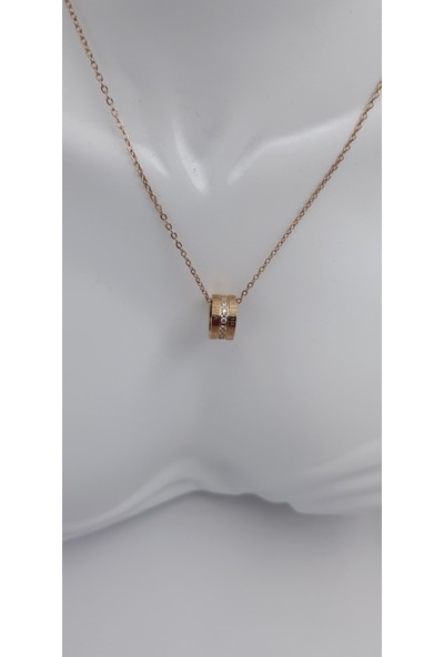 Mebu Yüzük Uçlu Bronz Çelik Kolye Mebu Yüzük Uçlu Bronz Çelik Kolye