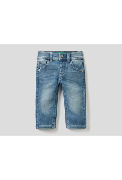 Benetton Içi Kalın Termal Jean Pantolon