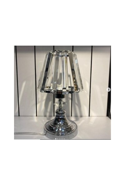 BHRHOME Abajur Kristal Cam Taşlı