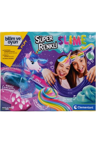 Clementoni +8 Yaş Süper Renkli Slime Seti (Clementoni) Clementoni +8 Yaş Süper Renkli Slime Seti (Clementoni)