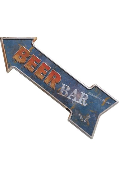 Dolity Ok Döküm Ron Ce Soğuk Bira Sanat Dekor El Boyalı Metal Tabela Plakası 3 I (Yurt Dışından)