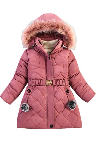 Sunshine Kız Çocuk Kapüşonlu Mont - Pembe (Yurt Dışından)