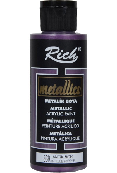 Rich Metalik Akrilik Boya 120 ml Antik Mor