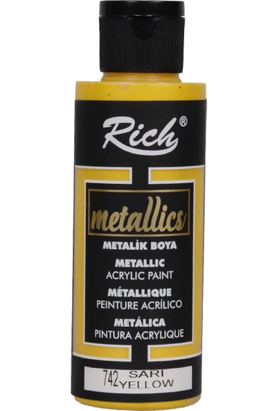 Rich Metalik Akrilik Boya 120 ml Sarı