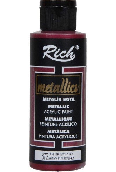 Rich Metalik Akrilik Boya 120 ml Antik Bordo