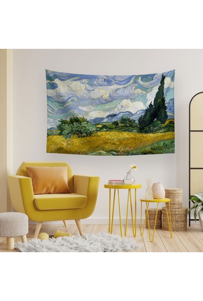 Vagonik Van Gogh Selvi Ağacı Duvar Örtüsü Halısı (70 x 100 Cm) Vagonik Van Gogh Selvi Ağacı Duvar Örtüsü Halısı (70 x 100 Cm)