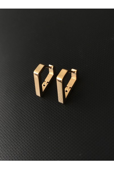 Rednose Üçgen Gold Çelik Küpe 1.5 cm Rednose Üçgen Gold Çelik Küpe 1.5 cm