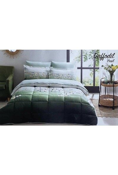 Özdilek Daffodil Yeşil Çift Kişilik Uyku Seti Çift Kişilik