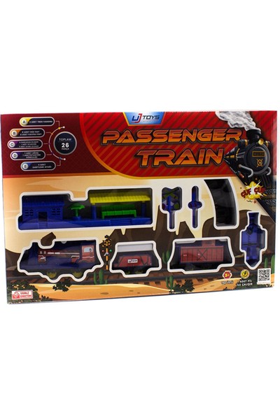 Uj Toys 26 Parçalı Pilli Tren Seti Mavi