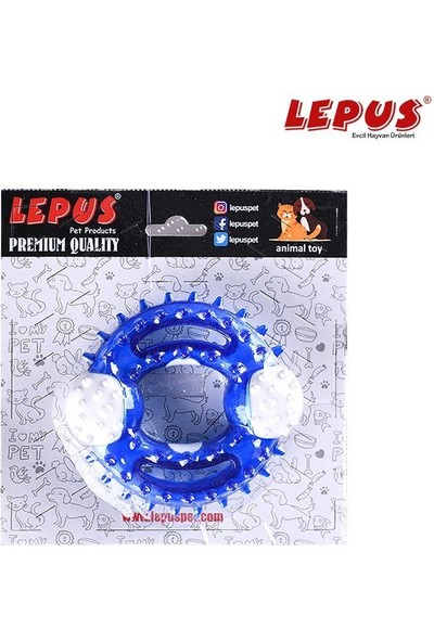 Lepus Ağız ve Diş Sağlığı Için Yuvarlak Köpek Oyuncağı Mavi 13X7H cm Lepus Ağız ve Diş Sağlığı Için Yuvarlak Köpek Oyuncağı Mavi 13X7H cm
