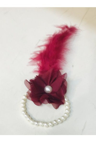 By Ayanoglu Nedime Incili Tüylü Bileklik 12 Adet Bordo Renk By Ayanoglu Nedime Incili Tüylü Bileklik 12 Adet Bordo Renk