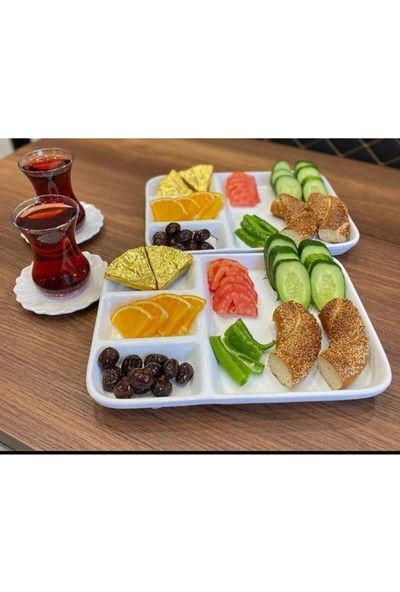 CANDEL Seramik Kahvaltı Sunum Tabağı 25*18 cm CANDEL Seramik Kahvaltı Sunum Tabağı 25*18 cm