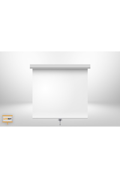 LiteOut 160x160 cm Storlu Manuel Projeksiyon Perdesi LiteOut 160x160 cm Storlu Manuel Projeksiyon Perdesi