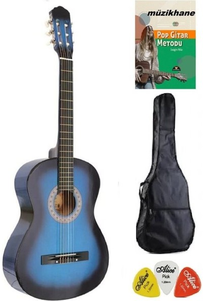 Müzikhane 4/4 Tamboy Klasik Gitar Seti (Gitar-Metot-Kılıf-Pena) - Mavi Müzikhane 4/4 Tamboy Klasik Gitar Seti (Gitar-Metot-Kılıf-Pena) - Mavi