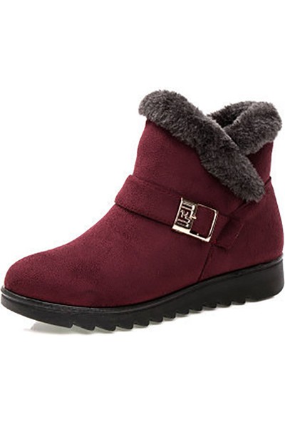 Selamm Kadın Su Geçirmez Kaymaz Topuk Kışlık Ayakkabı - Koyu Kırmızı (Yurt Dışından) Selamm Kadın Su Geçirmez Kaymaz Topuk Kışlık Ayakkabı - Koyu Kırmızı (Yurt Dışından)
