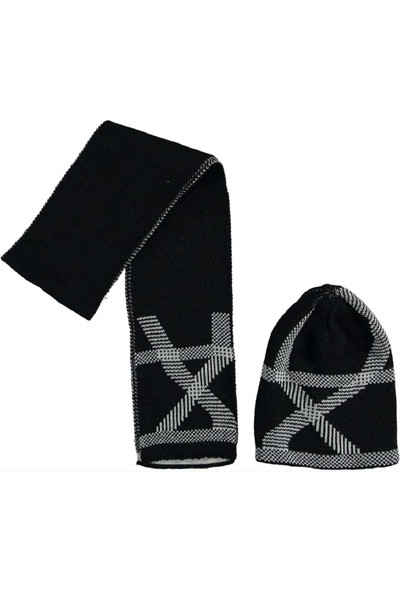 Başak Çocuk Giyim 341453 Erkek Atkı Bere Takımı - Füme - 5-8 Yaş