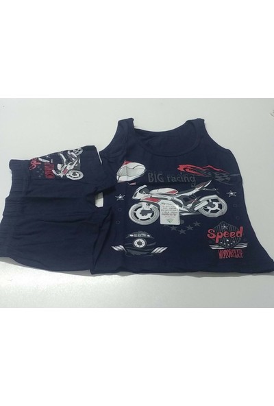 Başak Çocuk Giyim 334990 Erkek Desenli Atlet Kilot Takım 3/4 Yaş - Füme - 3-4 Yaş