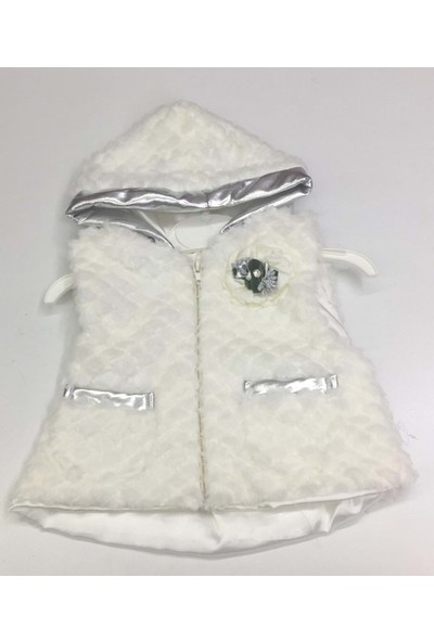 Başak Çocuk Giyim 251821 Varak Bask. Peluş Yelek 1/4 - Gri - 3-4 Yaş