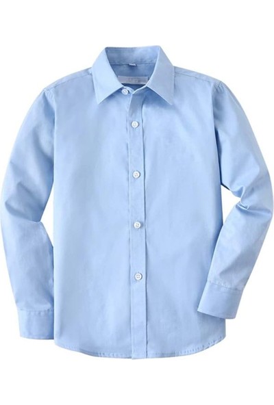 Başak Çocuk Giyim 336895 Kumaş Gömlek - Mavi - 11-12 Yaş