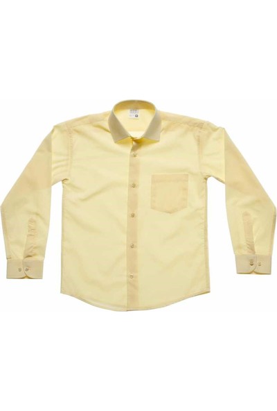 Başak Çocuk Giyim 336895 Kumaş Gömlek - Sarı - 10-11 Yaş