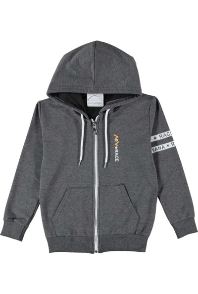 Başak Çocuk Giyim 144486 Erkek Kapşonlu Ceket 13/16 Yaş - Füme - 14-15 Yaş