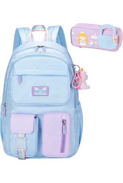 Foxworld Kız Çocuk Okul Çantası ve Kalem Çantası 2 Parçalı Set (Yurt Dışından)