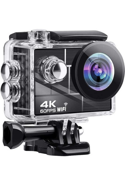 Cover Station Ausek Q44 Aksiyon Kamerası 4K 60 Fps Görüntü Kalitesi Su Geçirmez LCD Ekran Wifi Bağlantı Cover Station Ausek Q44 Aksiyon Kamerası 4K 60 Fps Görüntü Kalitesi Su Geçirmez LCD Ekran Wifi Bağlantı