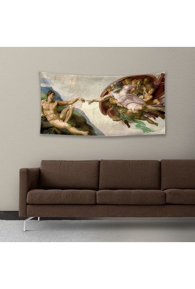 Vagonik Michelangelo Tanrının Eli Duvar Örtüsü Halısı (70 x 140 Cm) Vagonik Michelangelo Tanrının Eli Duvar Örtüsü Halısı (70 x 140 Cm)