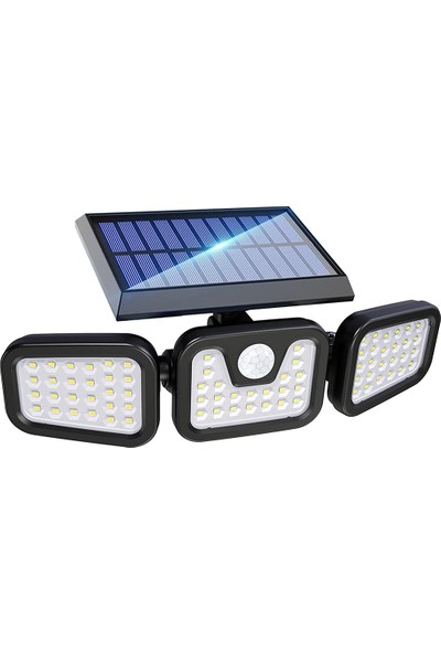 Greentech GT-SL07 Güneş Enerjili Hareket Sensörlü 3 Taraflı LED Aydınlatma
