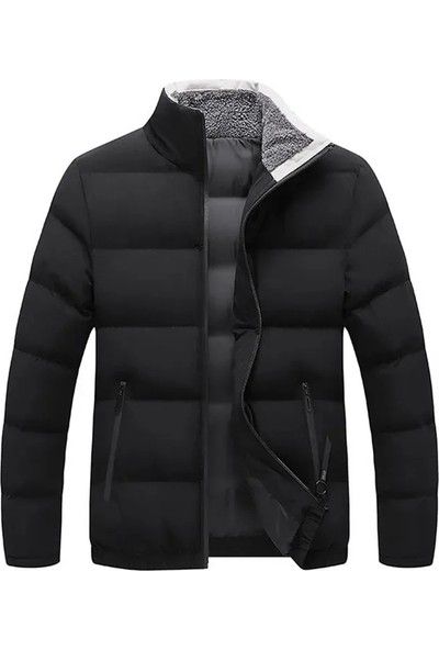 Top Mall Erkek Kalın Pamuklu Kışlık Mont - Siyah (Yurt Dışından) Top Mall Erkek Kalın Pamuklu Kışlık Mont - Siyah (Yurt Dışından)