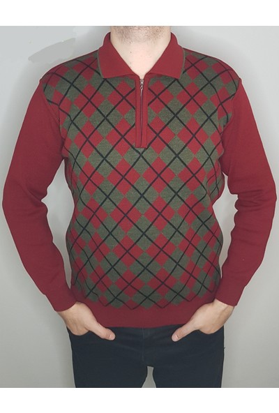 Kamalı Erkek Desenli Tüylenmez Yakalı Baba Kazak Polo Yaka Baklava Desenli Fermuarlı Triko Kışlık Baba Kazak Kamalı Erkek Desenli Tüylenmez Yakalı Baba Kazak Polo Yaka Baklava Desenli Fermuarlı Triko Kışlık Baba Kazak