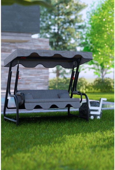 Shey Maystro Marmaris 3 Kişilik Bahçe Salıncağı Balkon Salıncak 200 cm